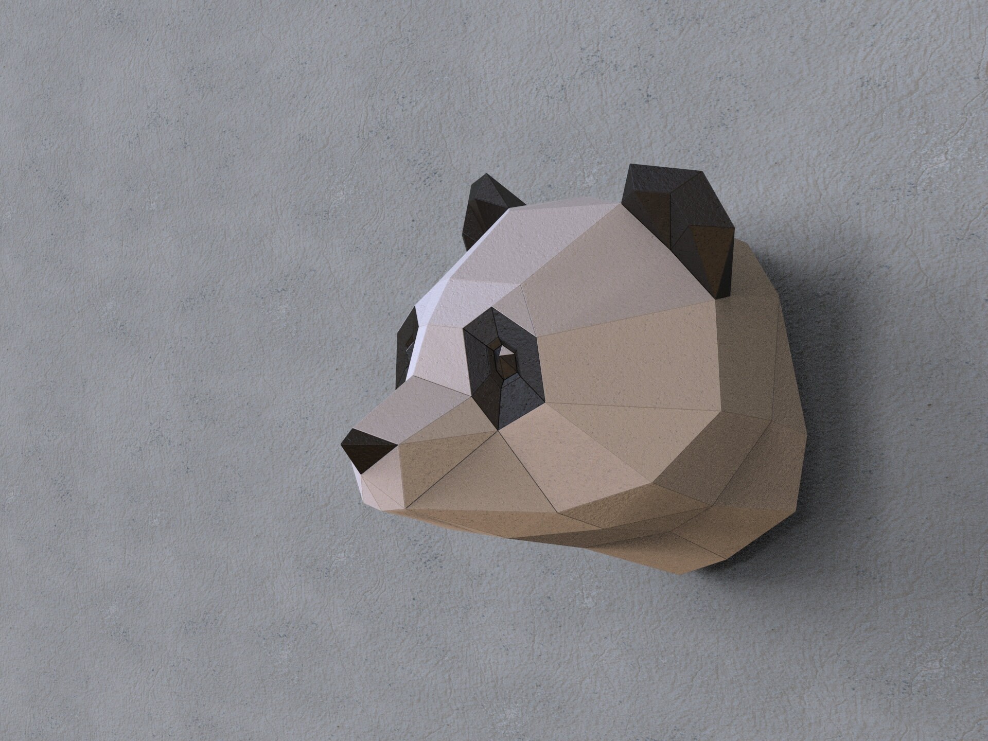Panda Trophy Paper Sculpturepre-cut DIY Papercraft - Etsy