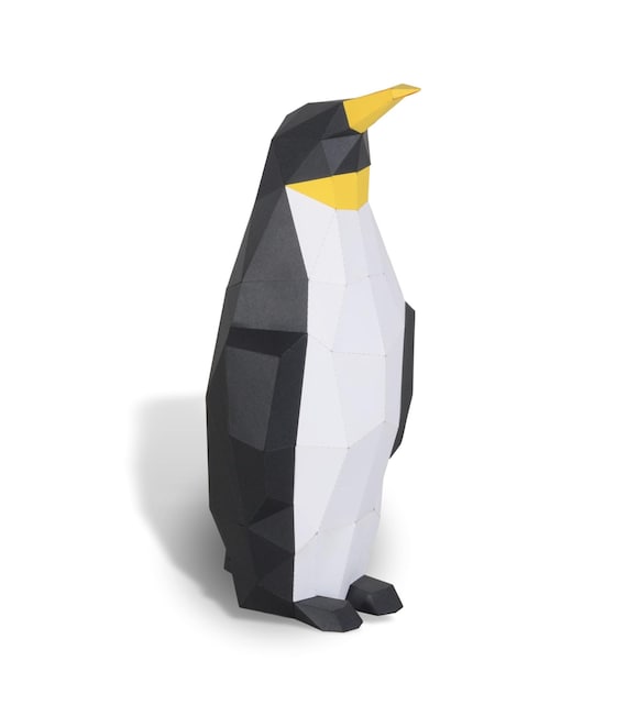 King Penguin Pre-cutting DIY Papercraft Kit Multi-color | Etsy
