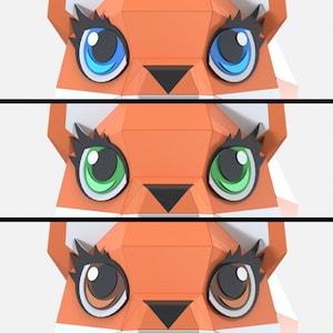 Cute Fox Paper Sculpture,pre-cut DIY Papercraft Kit,handmade Cute ...