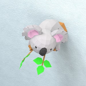 Koala on Branch Paper Sculpture,pre-cut DIY Papercraft Kit,handmade ...