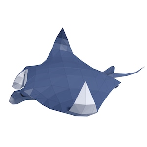 Manta Ray Paper Sculpture,pre-cut DIY Papercraft Kit,handmade Sea ...