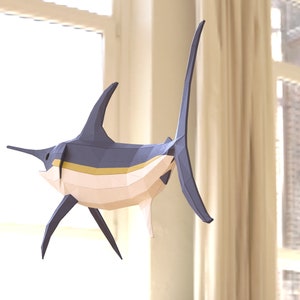 Swordfish Paper Sculpture,pre-cut DIY Papercraft Kit,handmade Sea ...