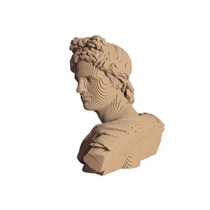 Apllo Bust - DIY Cardboard Classical Sculpture, DIY Papercraft, 3D ...