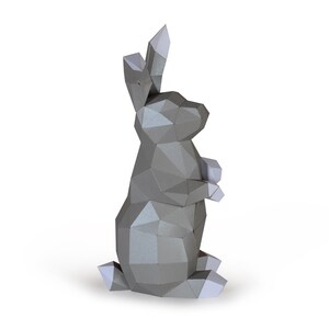 Rabbit DIY 3D Papercraft Tempalte, PDF File，instant Download, 3D Art ...