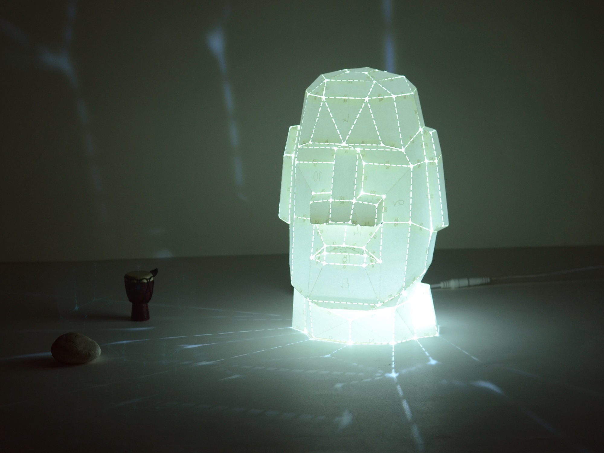 Moai Head DIY Paper Lamp Craft Kitcreative Paper Lamp - Etsy