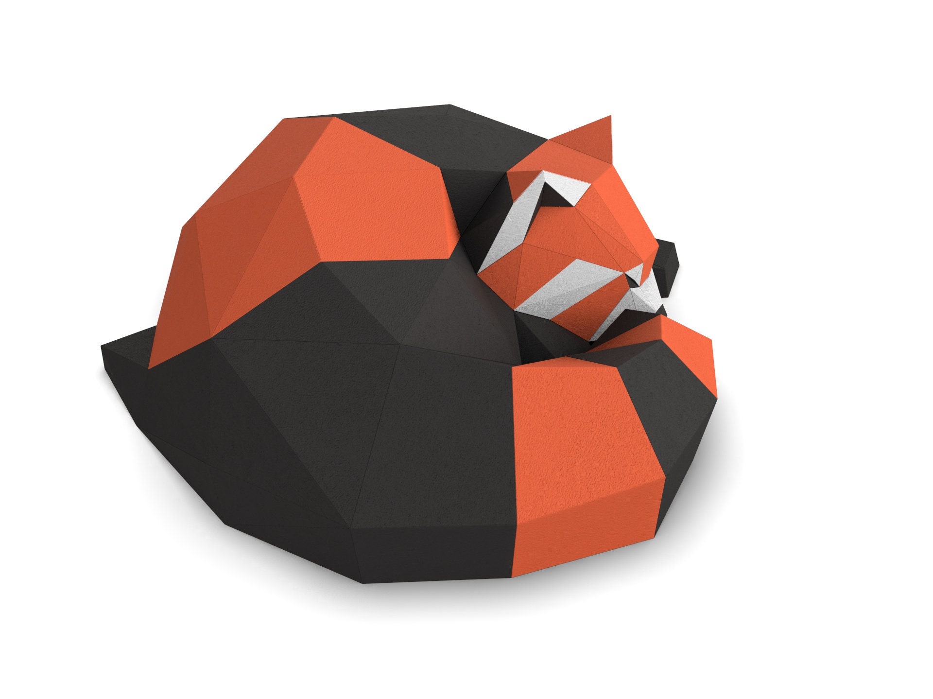 Red Panda Sleep Pose Pre-cutting DIY Papercraft Kit - Etsy