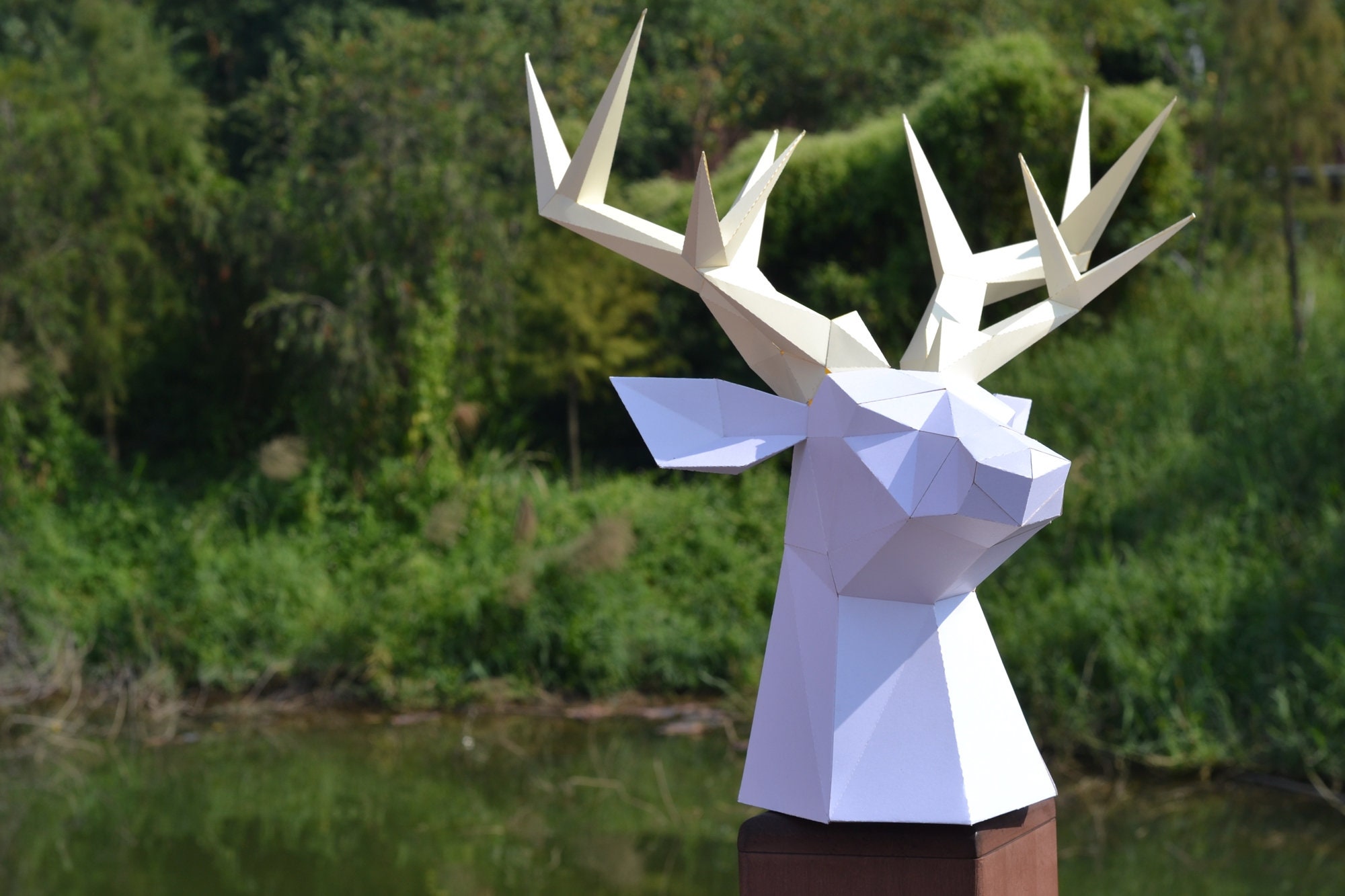 Deer Head Pre-cutting DIY Papercraft Kit Multi-color | Etsy