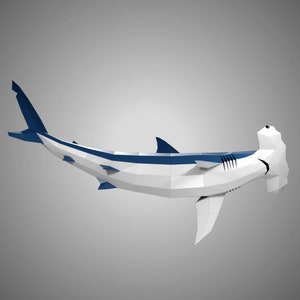 Hammer Shark Paper Sculpture,pre-cut DIY Papercraft Kit,handmade Sea ...