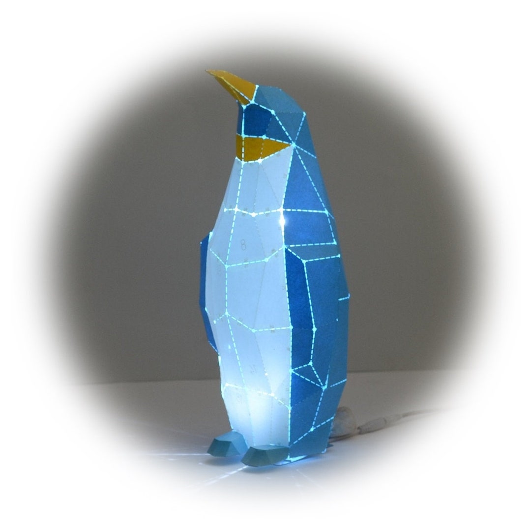 King Penguin DIY Paper Lamp Craft Kit,creative Paper Lamp Shade,3d ...