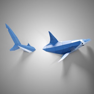Hammer Shark in Wall Paper Sculpture,pre-cut DIY Papercraft Kit ...