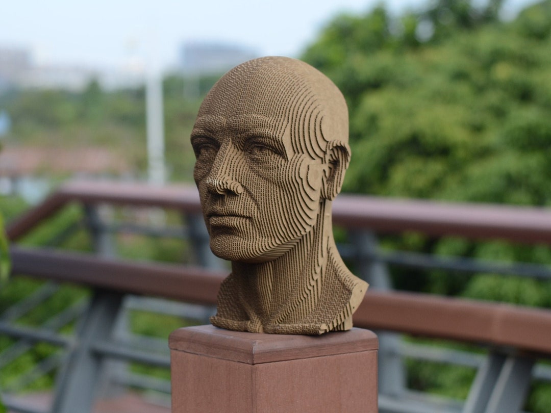Human Head - DIY Cardboard Culpture, DIY Papercraft, 3D Paper Art，home ...