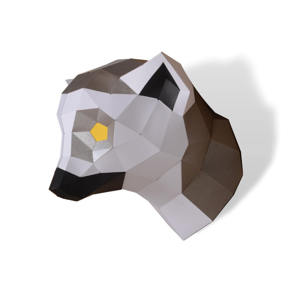 Lemurs Head Paper Sculpturepre-cut DIY Papercraft - Etsy UK