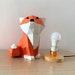 Cute Fox DIY Paper Lamp Craft Kit,creative Paper Lamp Shade,3d ...