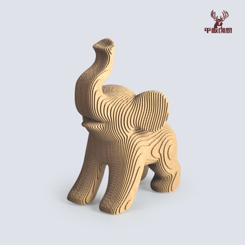 Cute Elephant DIY Cardboard Sculpture DIY Papercraft 3D - Etsy Australia