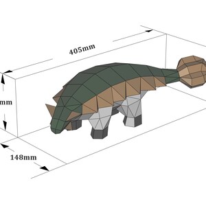 Cute Ankylosaurus Sculpture, Pre-cut DIY Papercraft Kit, Multi-color ...