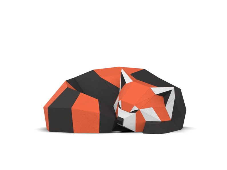 Red Panda Sleep Pose Pre-cutting DIY Papercraft Kit - Etsy