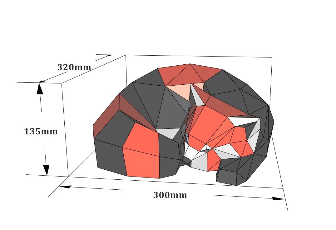 Red Panda Sleep Pose Pre-cutting DIY Papercraft Kit - Etsy