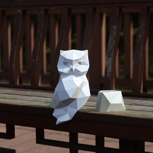 Owl Pre-cutting DIY Papercraft Kit, Multi-color Option，3d Art, Low Poly ...