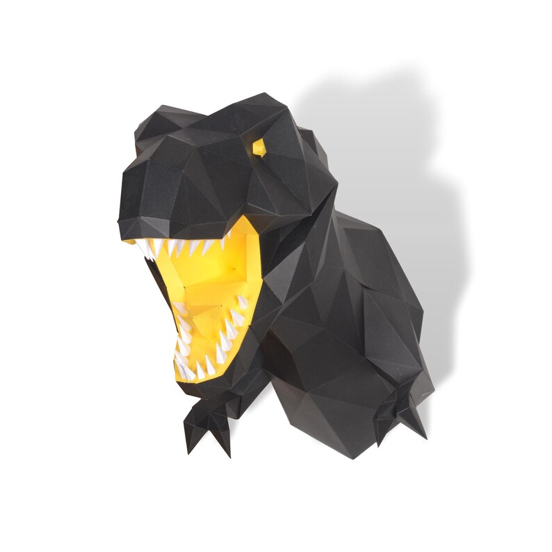 T-rex Trophy Sculpture Pre-cut DIY Papercraft Kit - Etsy