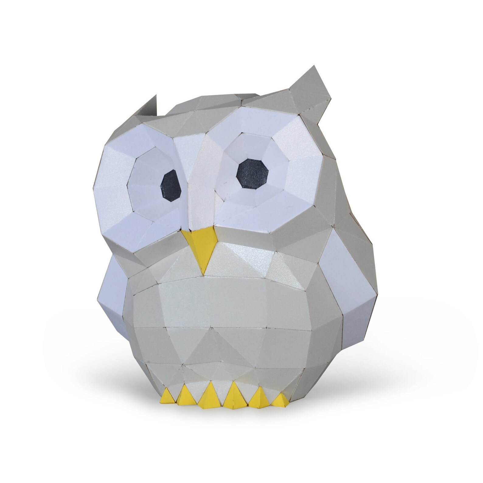 Little Owl Sculpture Papercraft Pdf Template Low Poly Paper - Etsy
