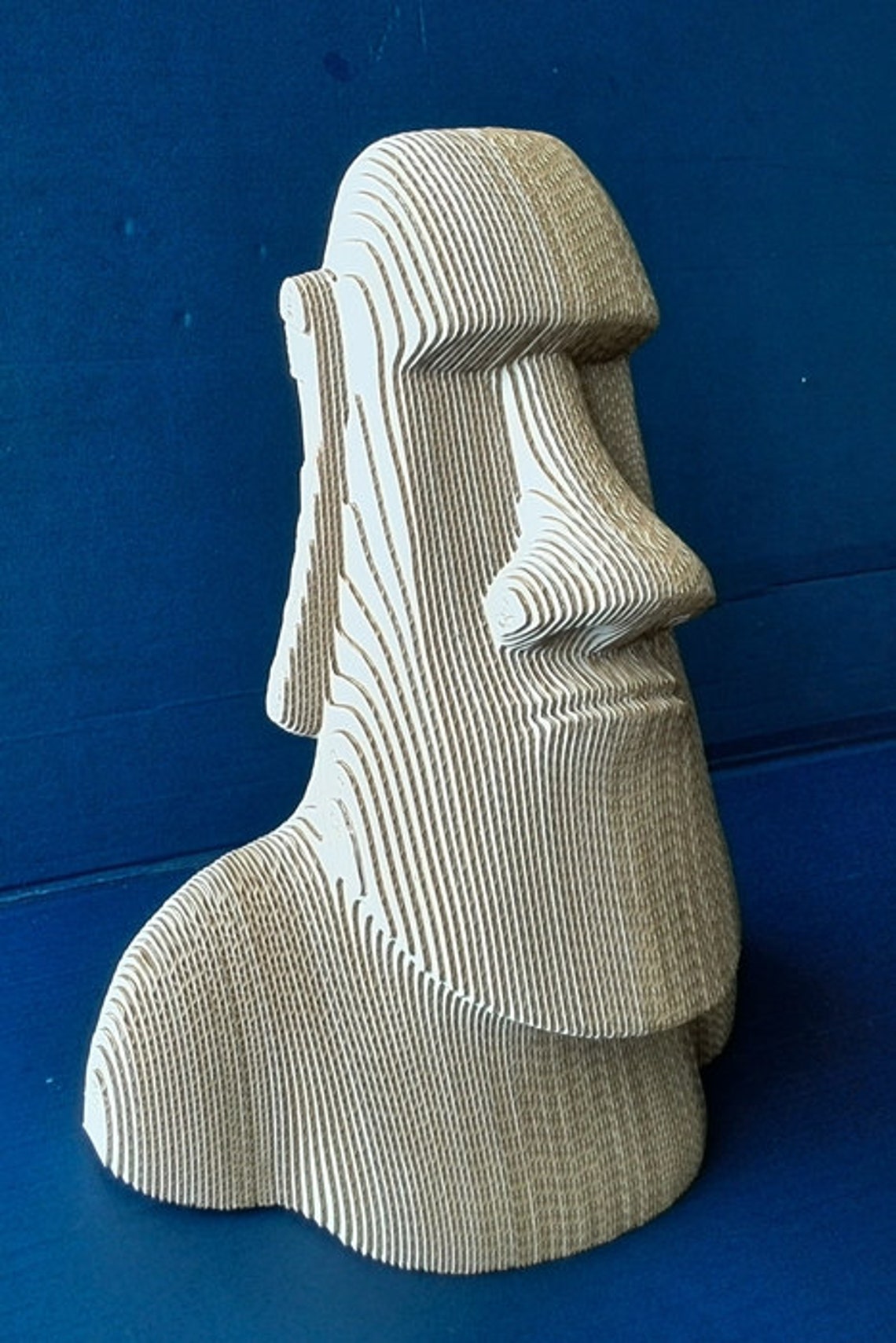 Moai Statue Cardboard Sculpture DIY Papercraft 3D Paper | Etsy