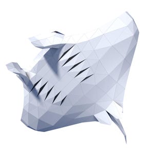 Manta Ray Paper Sculpture,pre-cut DIY Papercraft Kit,handmade Sea ...