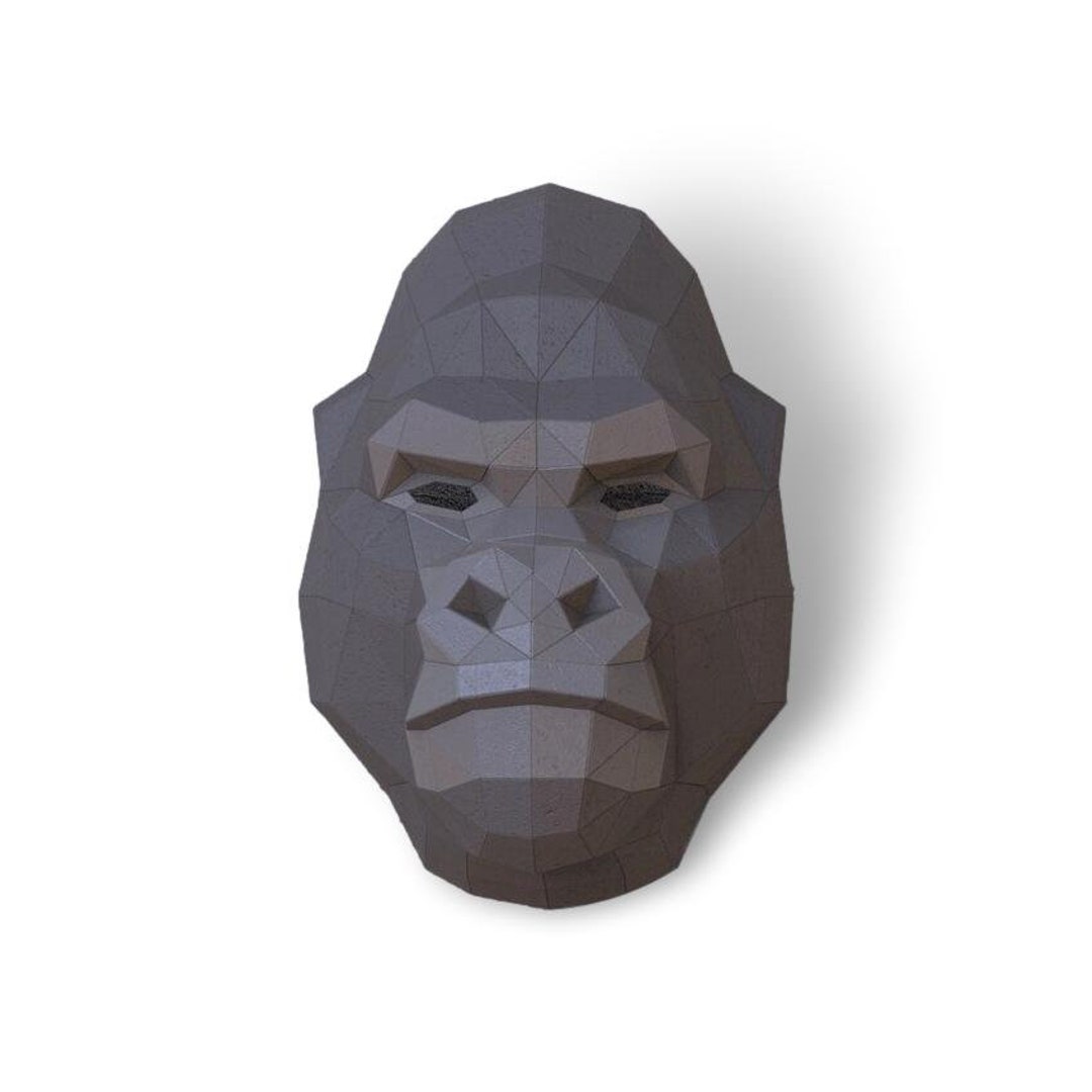 Gorilla Head Paper Sculpture,pre-cut DIY Papercraft Kit,handmade Wide ...
