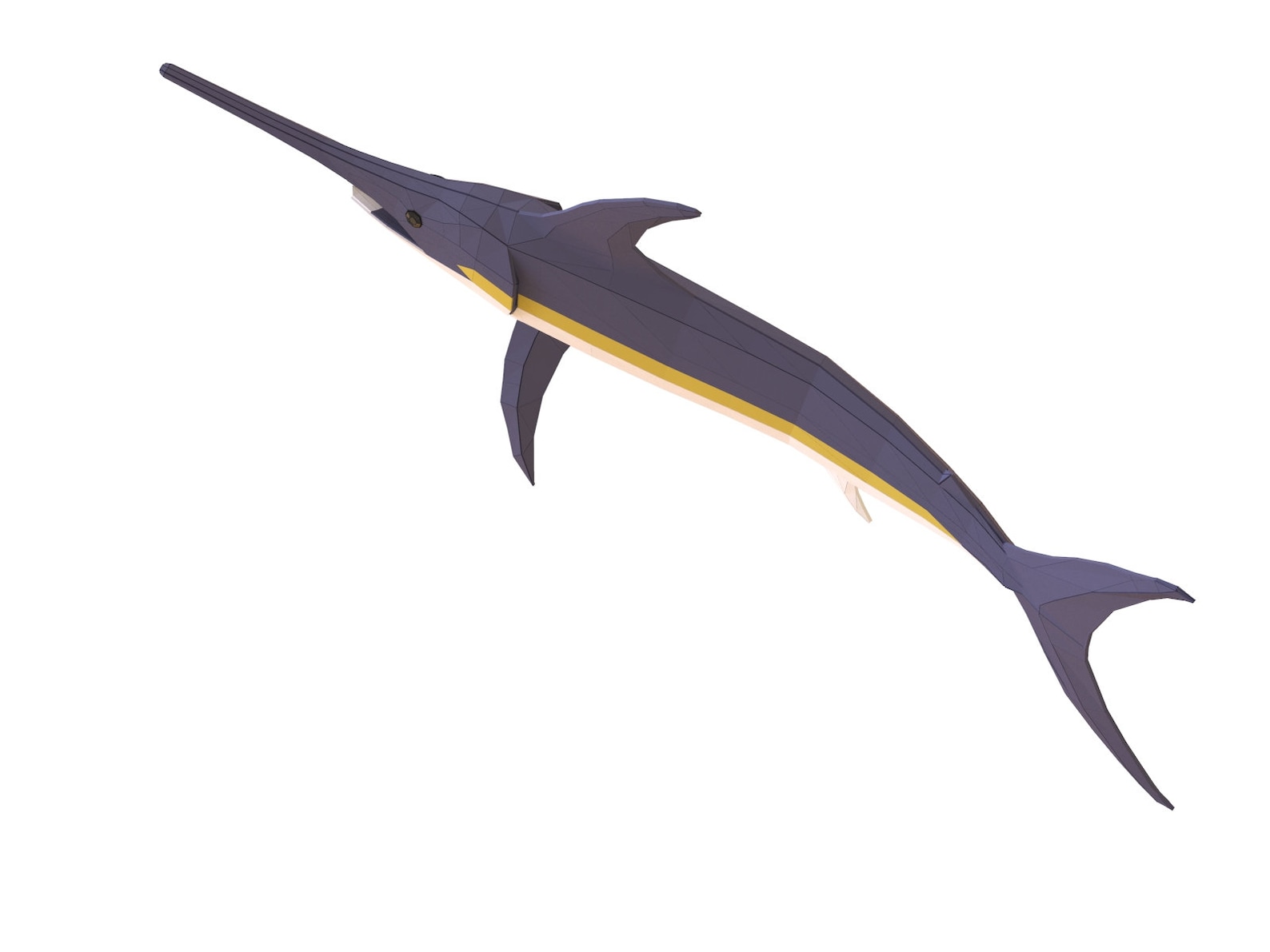 Swordfish Paper Sculpture,pre-cut DIY Papercraft Kit,handmade Sea ...