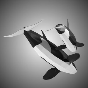 Orca Family Style 1 Paper Sculpture,,pre-cut DIY Papercraft Kit ...