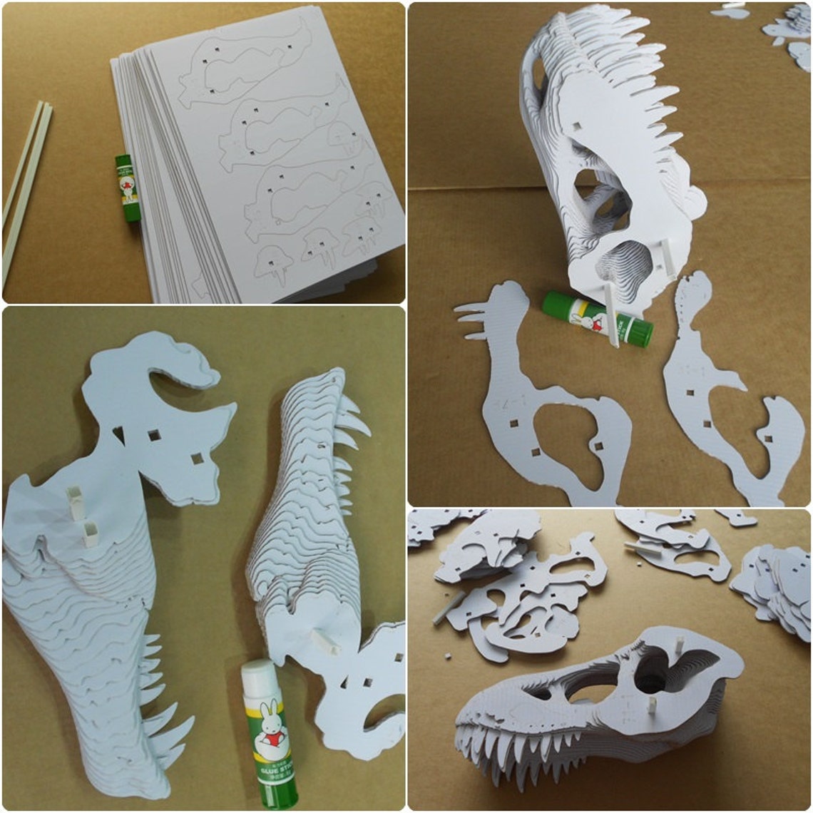 T-rex Skull Statue DIY Cardboard Sculpture DIY Papercraft - Etsy Australia