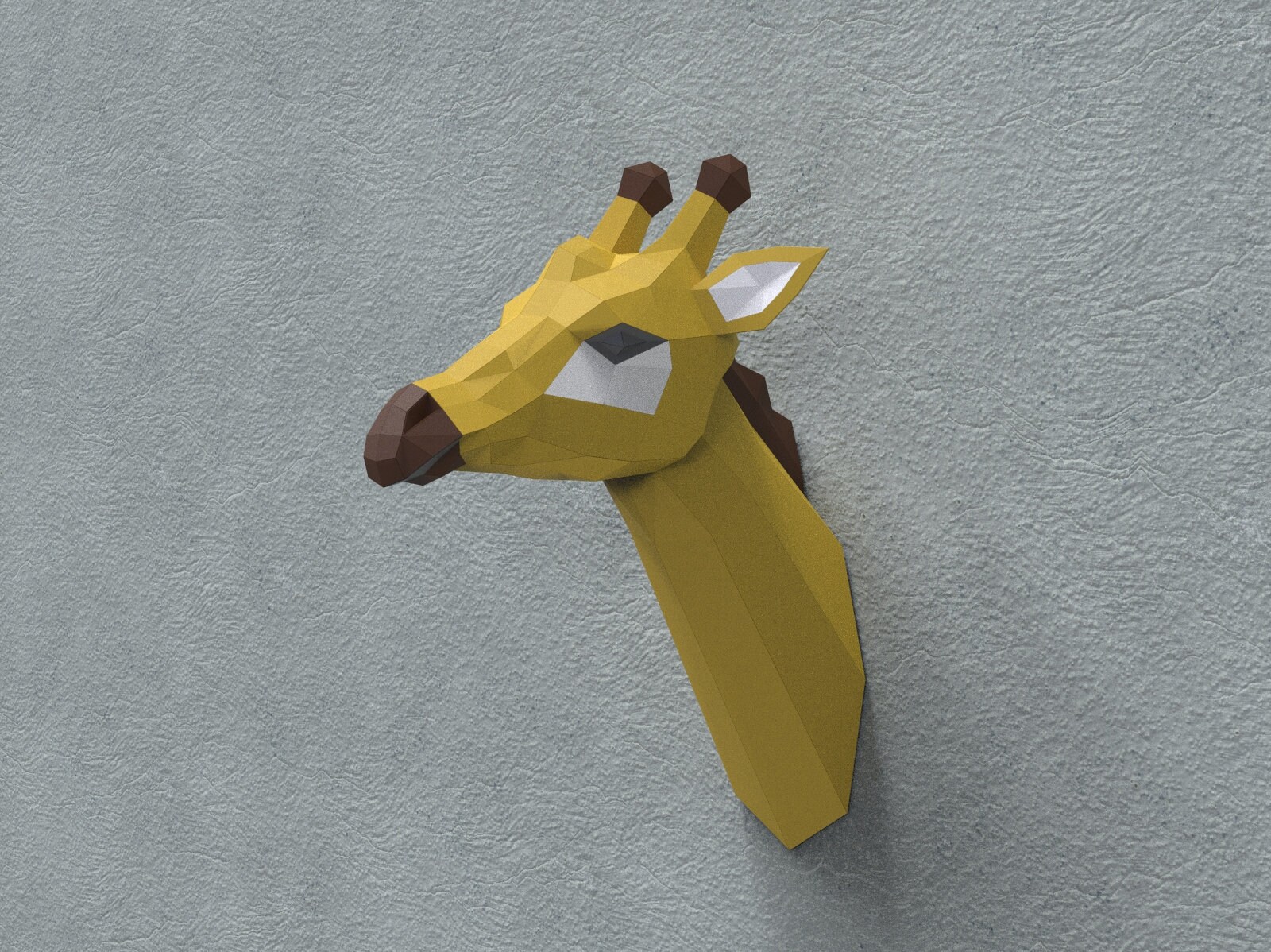 Giraffe Head Paper Sculpturepre-cut DIY Papercraft | Etsy