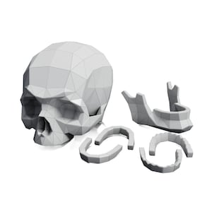 Human Skull Paper Sculpture,pre-cut DIY Papercraft Kit,handmade Real ...