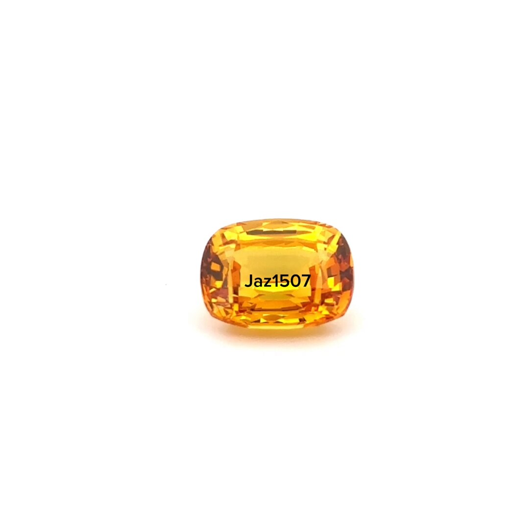 Lab Created Golden Yellow Sapphire Corundum Elongated Cushion Faceted ...