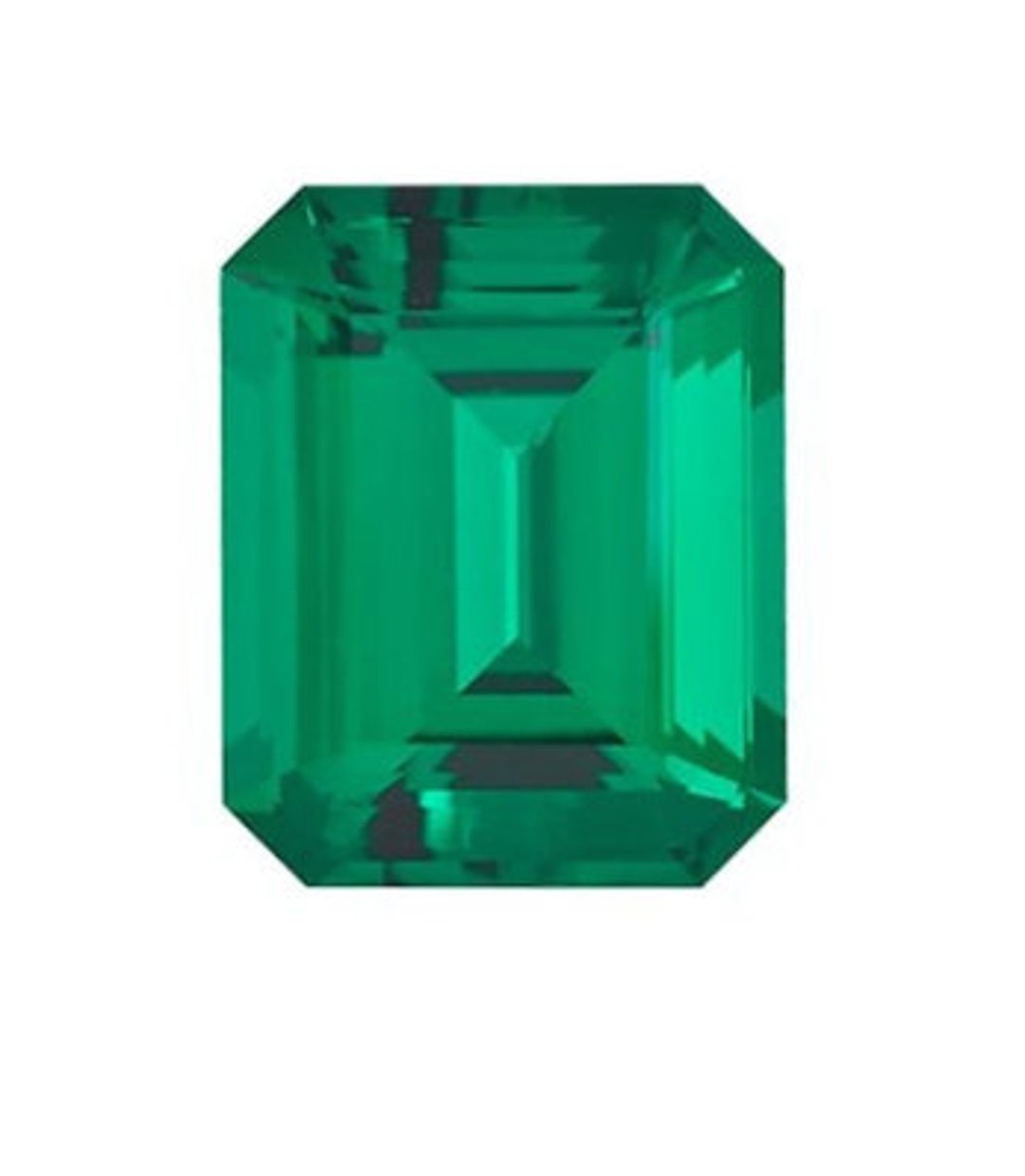 Loose Octagon Faceted Green Hydrothermal Emerald Gemstones, Lab-created ...