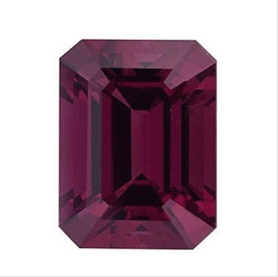 Genuine Natural Rhodolite Garnet Octagon Faceted Loose Gemstones for ...