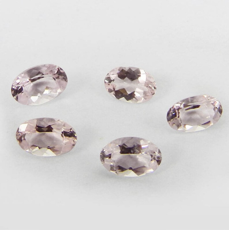 Loose Oval Faceted Pink Morganite Stone Natural Morganite - Etsy