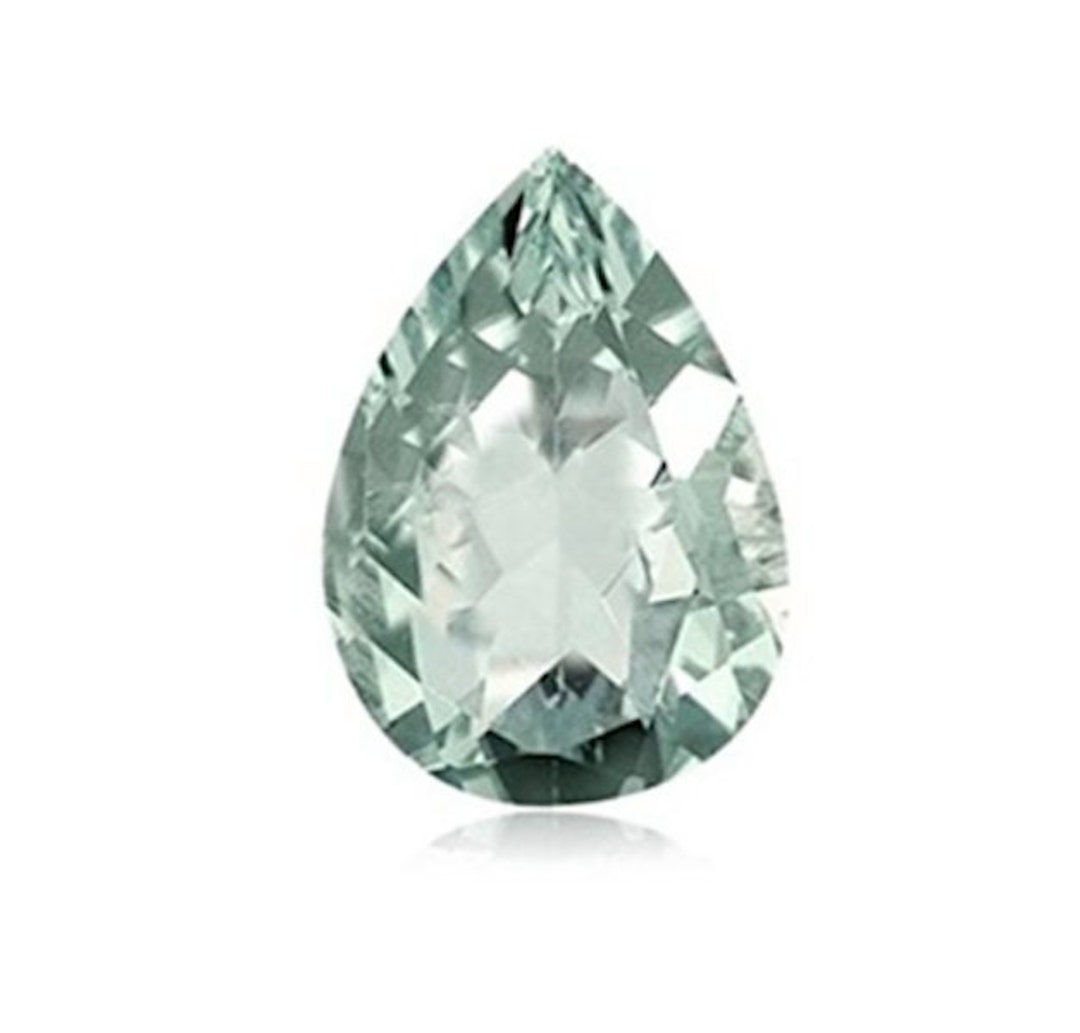 Natural Prasiolite Amethyst Mint Green Pear Faceted Loose - Etsy