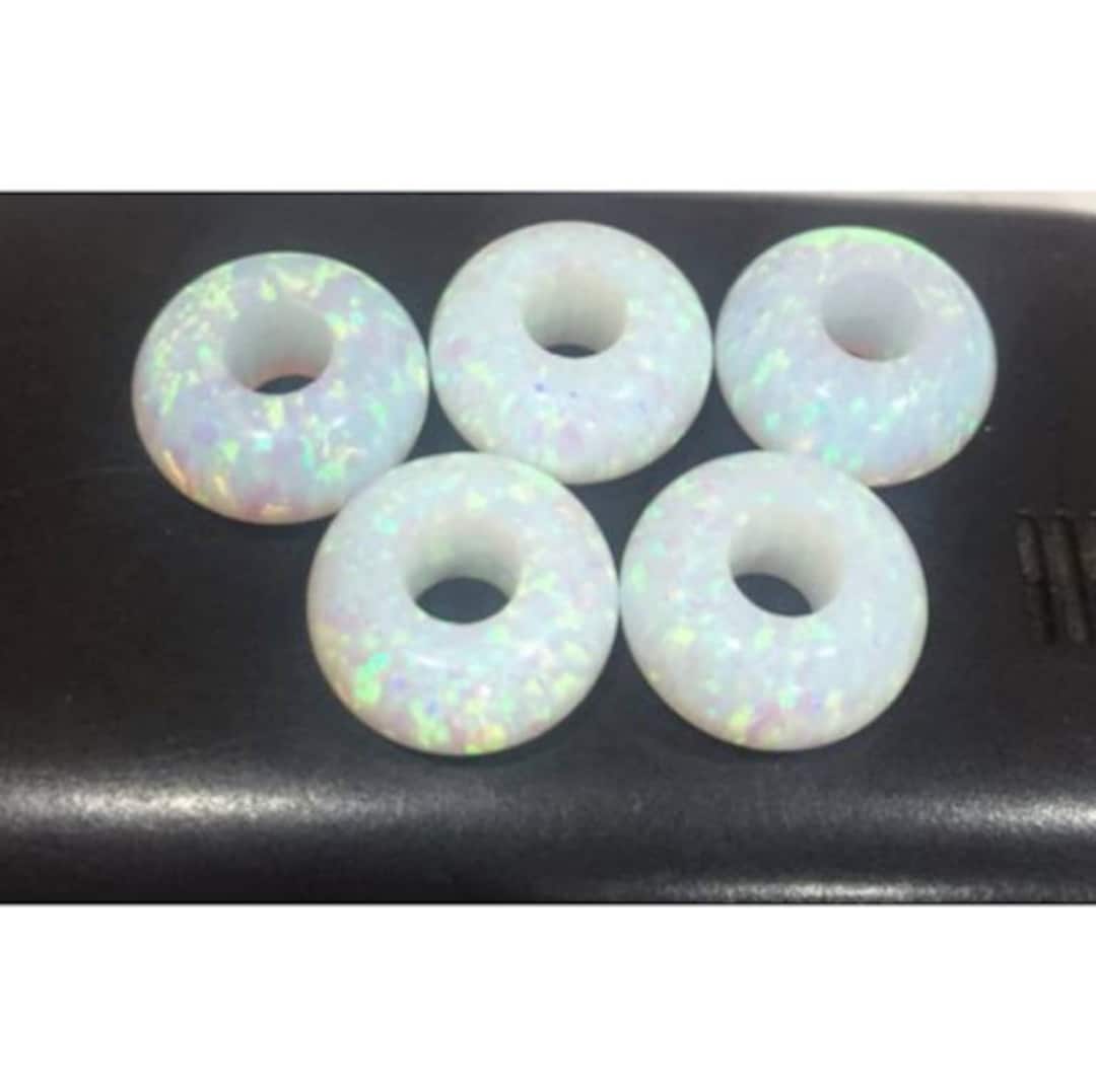 Lab Created White Opal Round Pandora Beads AAA Loose Stones for Jewelry ...