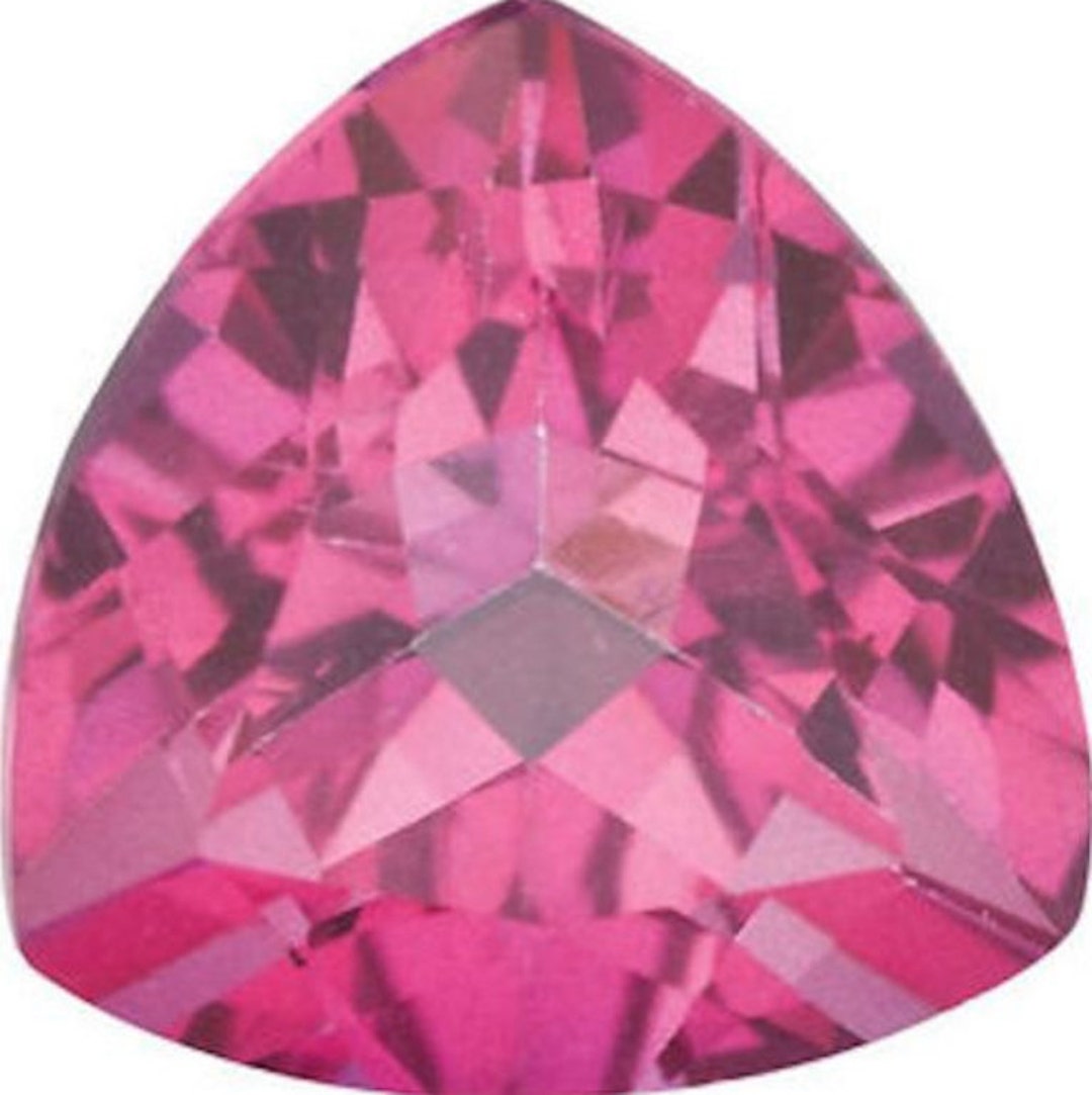 Natural Pink Topaz Gemstones, Trillion Faceted Loose Topaz Stones for ...