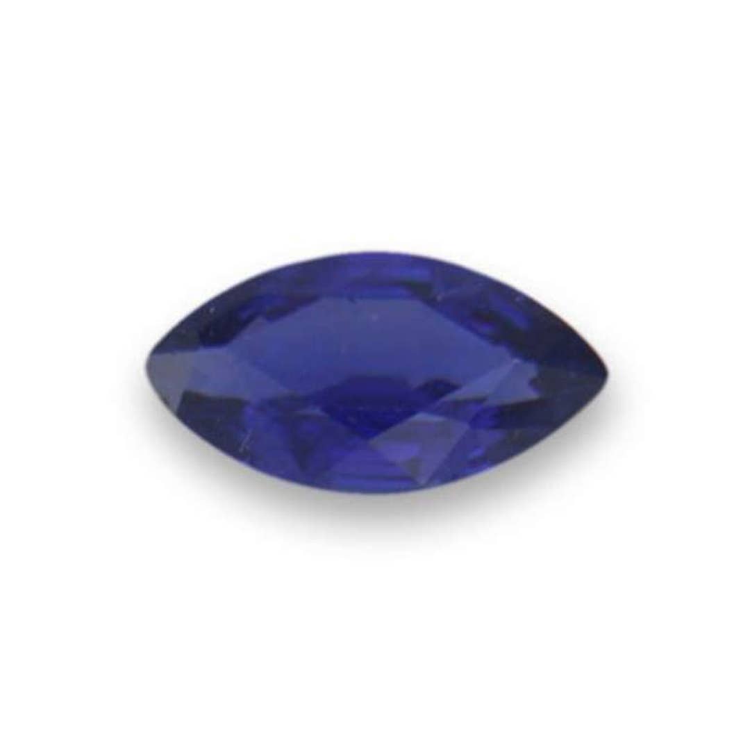 Piedra preciosa de zafiro azul natural, piedra de zafiro de corte brillante redonda suelta ...