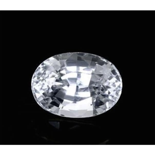 Genuine Natural White Sapphire Oval Faceted Loose Gemstones | Etsy