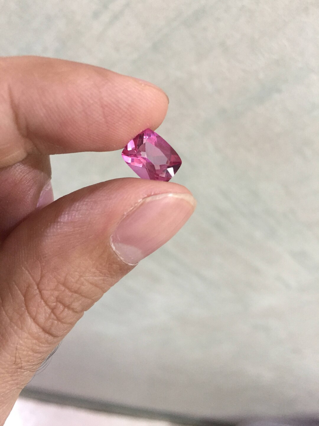 Natural Pink Topaz Gemstone, Elongated Cushion Faceted Loose Topaz ...