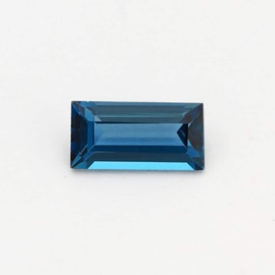 London Blue Topaz Loose Baguette Faceted, Topaz Gemstone for Jewelry ...