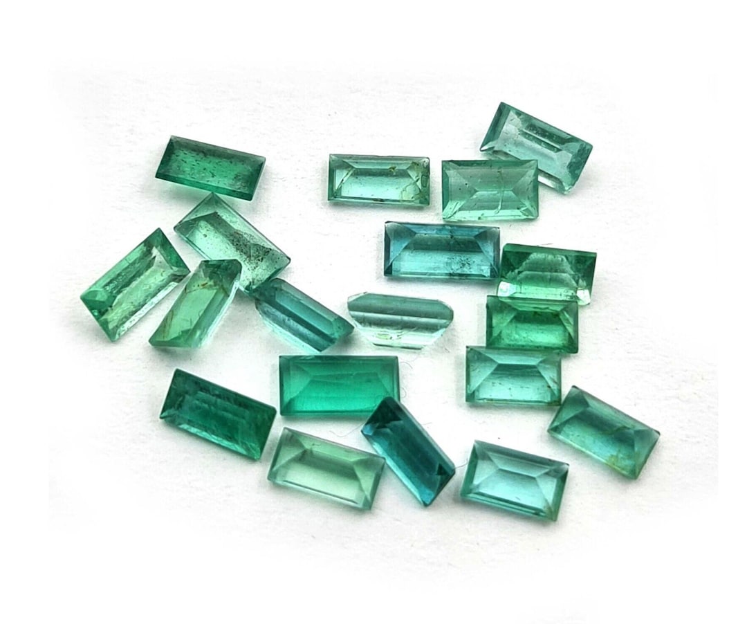 Genuine Natural Emerald AA Quality Baguette Step-cut Faceted Loose ...
