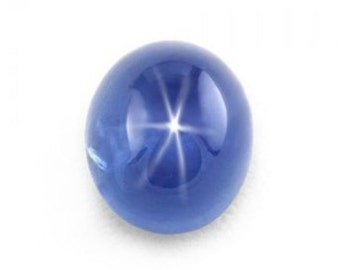 Lab Created Synthetic Blue Star Sapphire Round Cabochon Loose Stones ...