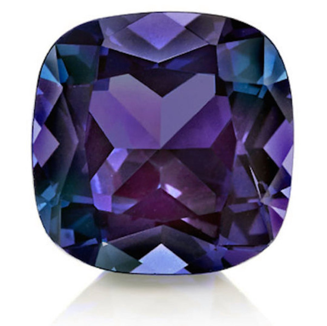 Lab Created Pulled Alexandrite Chrysoberyl True Color Change Cushion ...