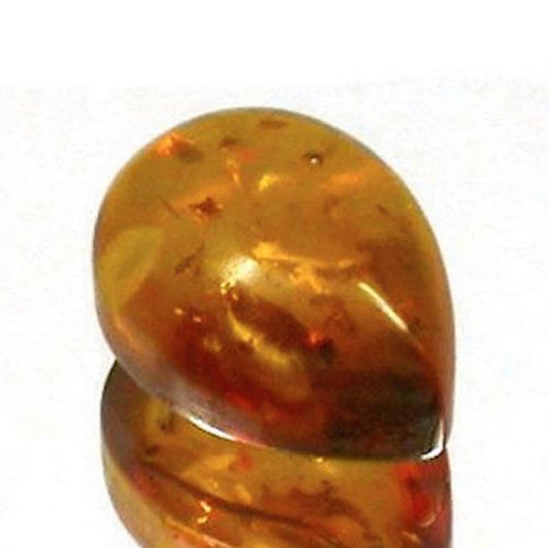 Natural Rich Golden Baltic Amber AAA Rated Pear Cabochon Loose ...