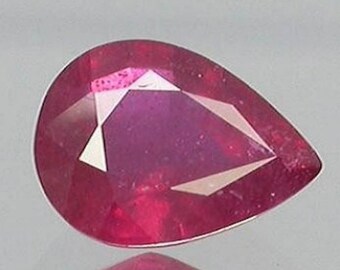 Loose Round Faceted Ruby With Visible Inclusions, Lab Created Ruby ...