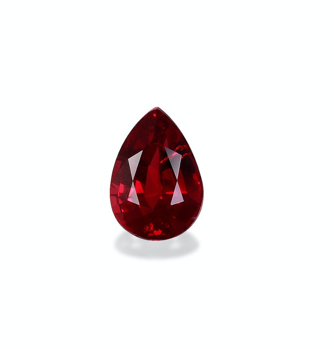 Lab Created Ruby Corundum Stone, Loose Pear Faceted Pigeon Blood Ruby ...