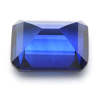 Lab Created Blue Spinel Emerald Faceted Loose Gemstones for Jewelry ...
